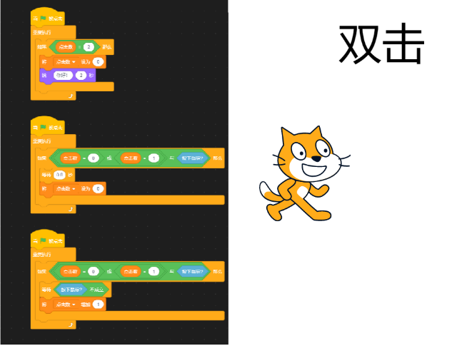 双击-蓝电君-侯老师编程网站(codinghou.cn) - Scratch编程教程与创作社区