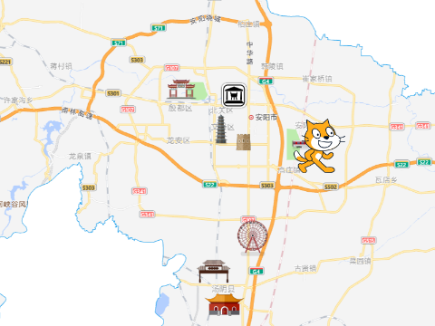 大地图介绍家乡part2-编程侯老师-侯老师编程网站(codinghou.cn) - Scratch编程教程与创作社区