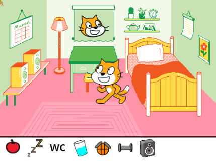 养猫-123跳河-侯老师编程网站(codinghou.cn) - Scratch编程教程与创作社区