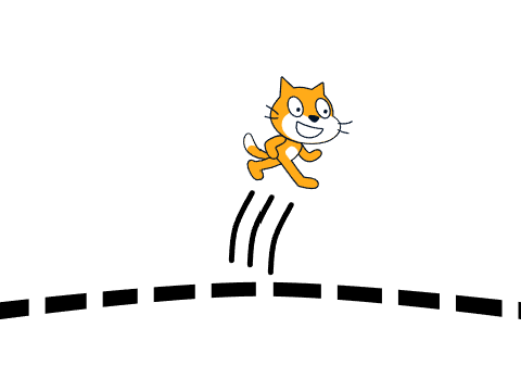 跳跃的cat-编程小能手（会员）-侯老师编程网站(codinghou.cn) - Scratch编程教程与创作社区