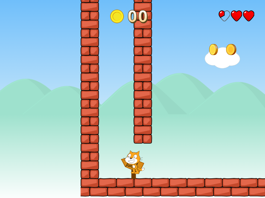 38.小黄猫 马里奥-小晨-侯老师编程网站(codinghou.cn) - Scratch编程教程与创作社区