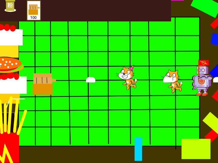 美食大战玩具-孤寂之人-侯老师编程网站(codinghou.cn) - Scratch编程教程与创作社区