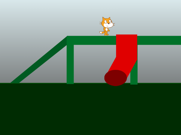 恐怖滑滑梯 1.25-人类-侯老师编程网站(codinghou.cn) - Scratch编程教程与创作社区