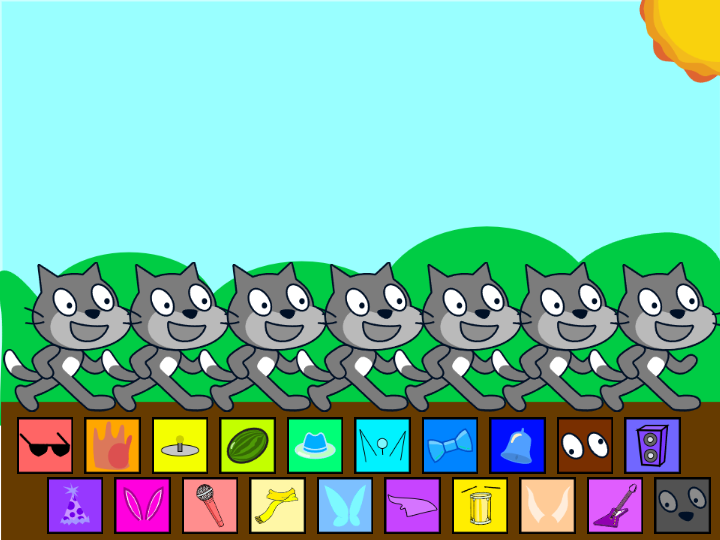 节奏盒子小猫版-一个黄豆-侯老师编程网站(codinghou.cn) - Scratch编程教程与创作社区