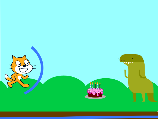 小黄猫打boss2 我是阿何红缨编程团长 侯老师编程网站codinghoucn Scratch编程教程与创作社区